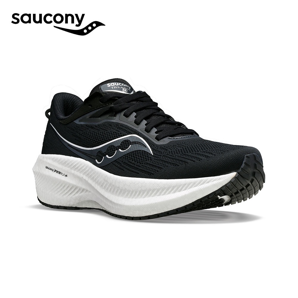 Saucony Women Triumph 21 Wide Running Shoes - Black / White | Shopee ...