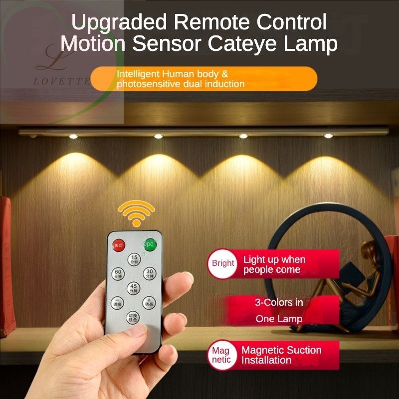 120/100/80/60/40/30/20cm 3 Colors Remote Type-C Smart Motion Sensor LED ...