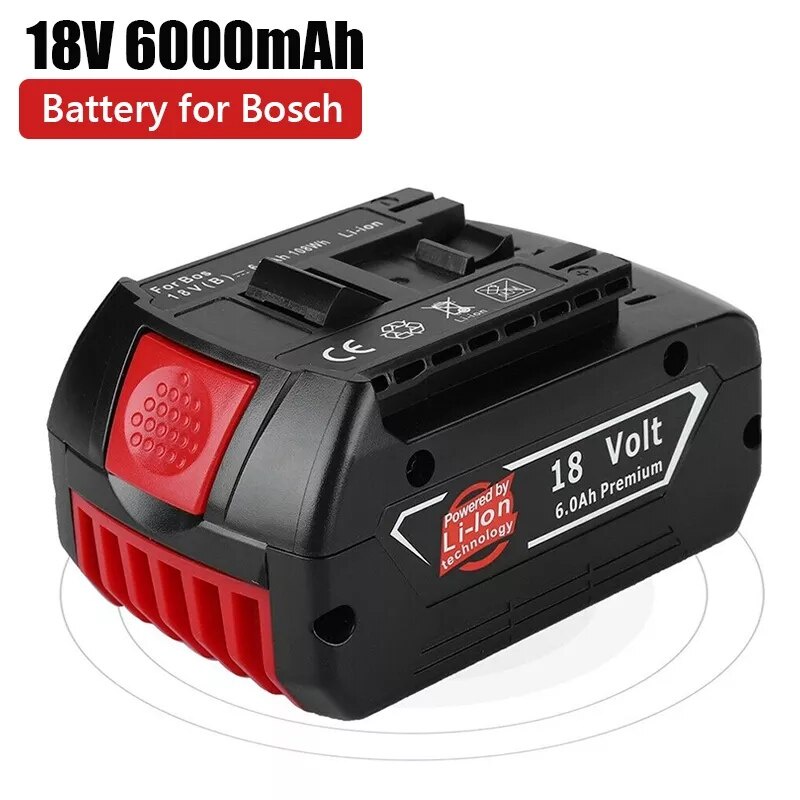 New Battery For Bosch 18V 6000mAh Rechargeable Lithium Ion Battery 18V ...