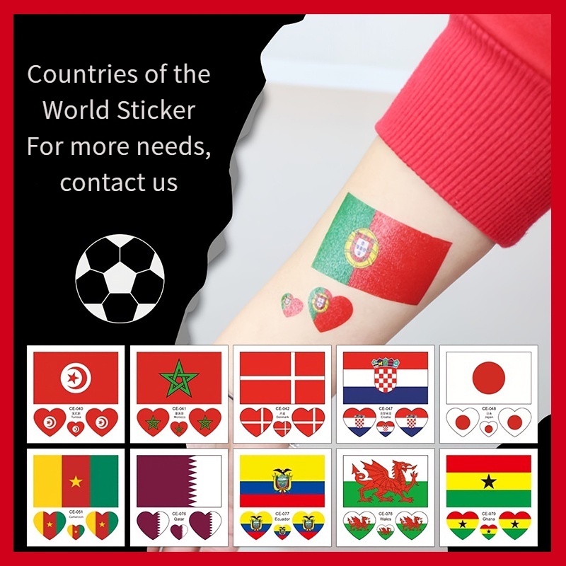 5Pcs Singapore Sticker/Palestine/Brazil/Japan/Korea/Union Jack Flag ...
