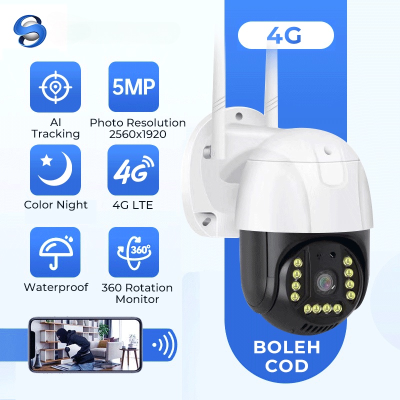 V380 PRO 4G Sim Card 3MP 2504 x1296 / 2MP 1080p High Resolution ...
