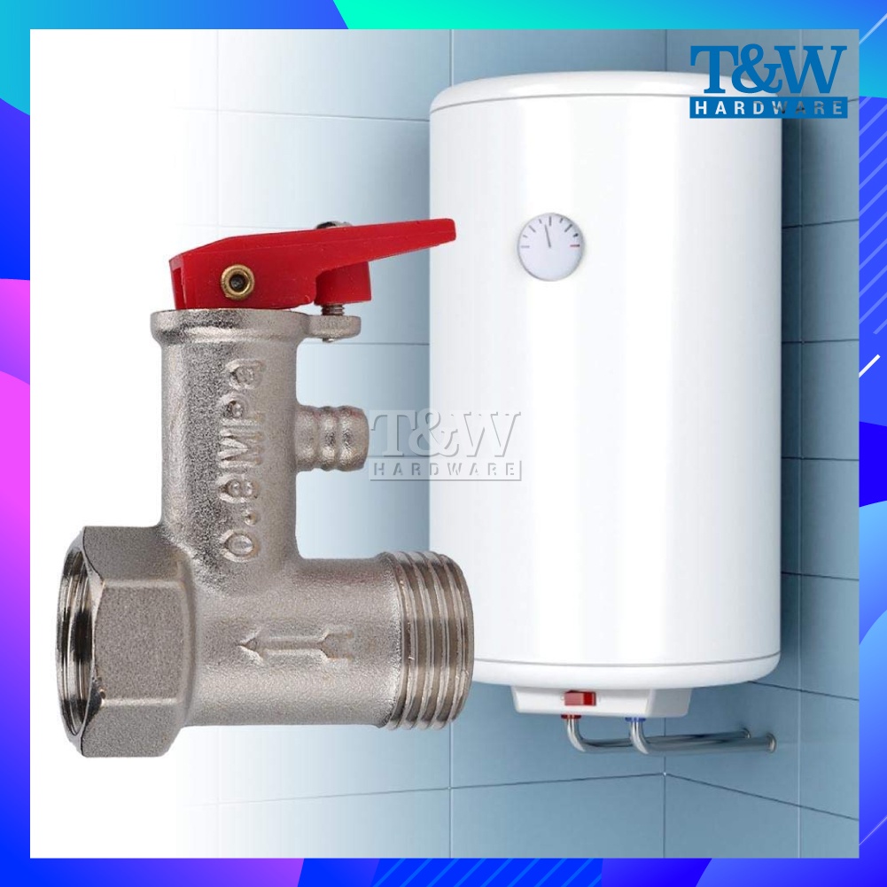 Safety Valve - 1/2 Inch 0.8 MPa Male Thread x Female Thread BSP Brass ...
