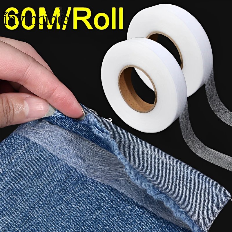 Black White Double-sided Interlining Adhesive Fabric/ Clothes Iron on Hem Tape/ Interlining Web ...