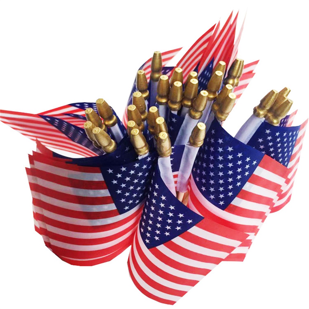 USA Handheld Flags With Stick Poles For United States Of America Sports ...