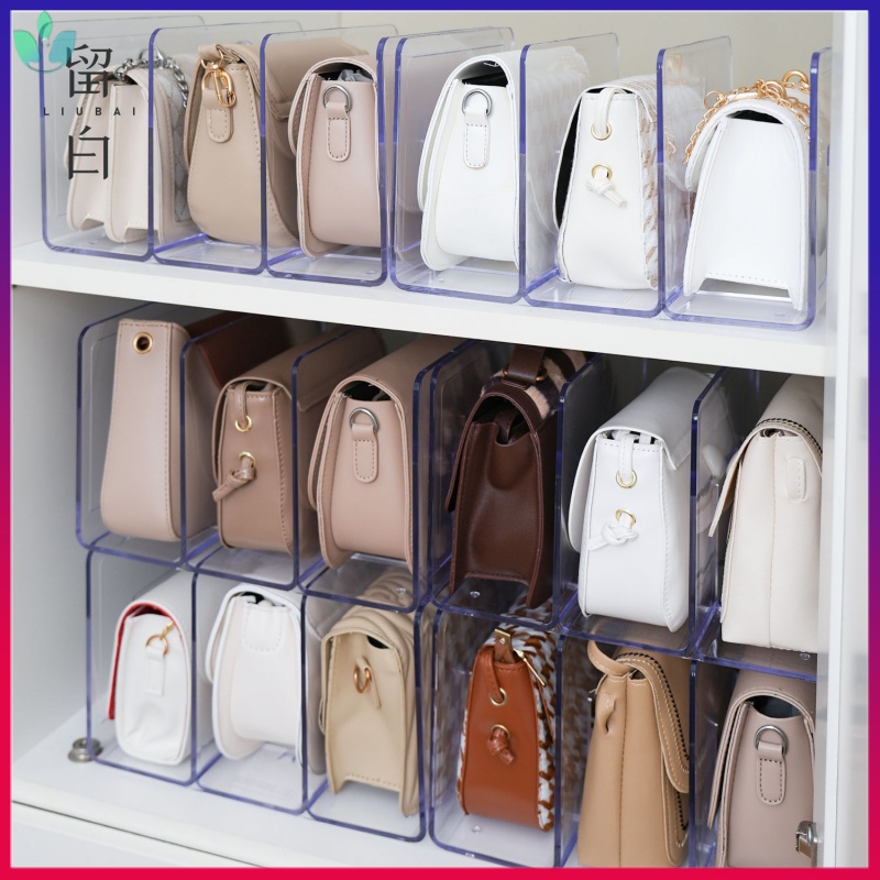 Bag storage artifact transparent acrylic wardrobe partition shelf ...