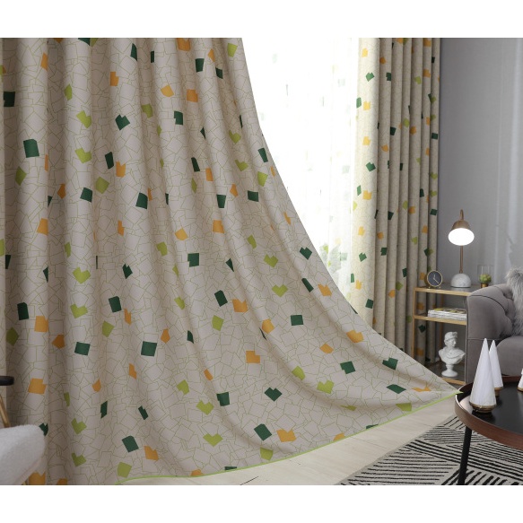 Curtains with eyelets, eyelets, geometric sun protection window wall ...