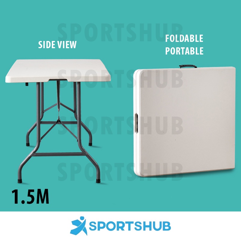 Heavy Duty HDPE Outdoor Foldable Table Portable Adjustable Height ...