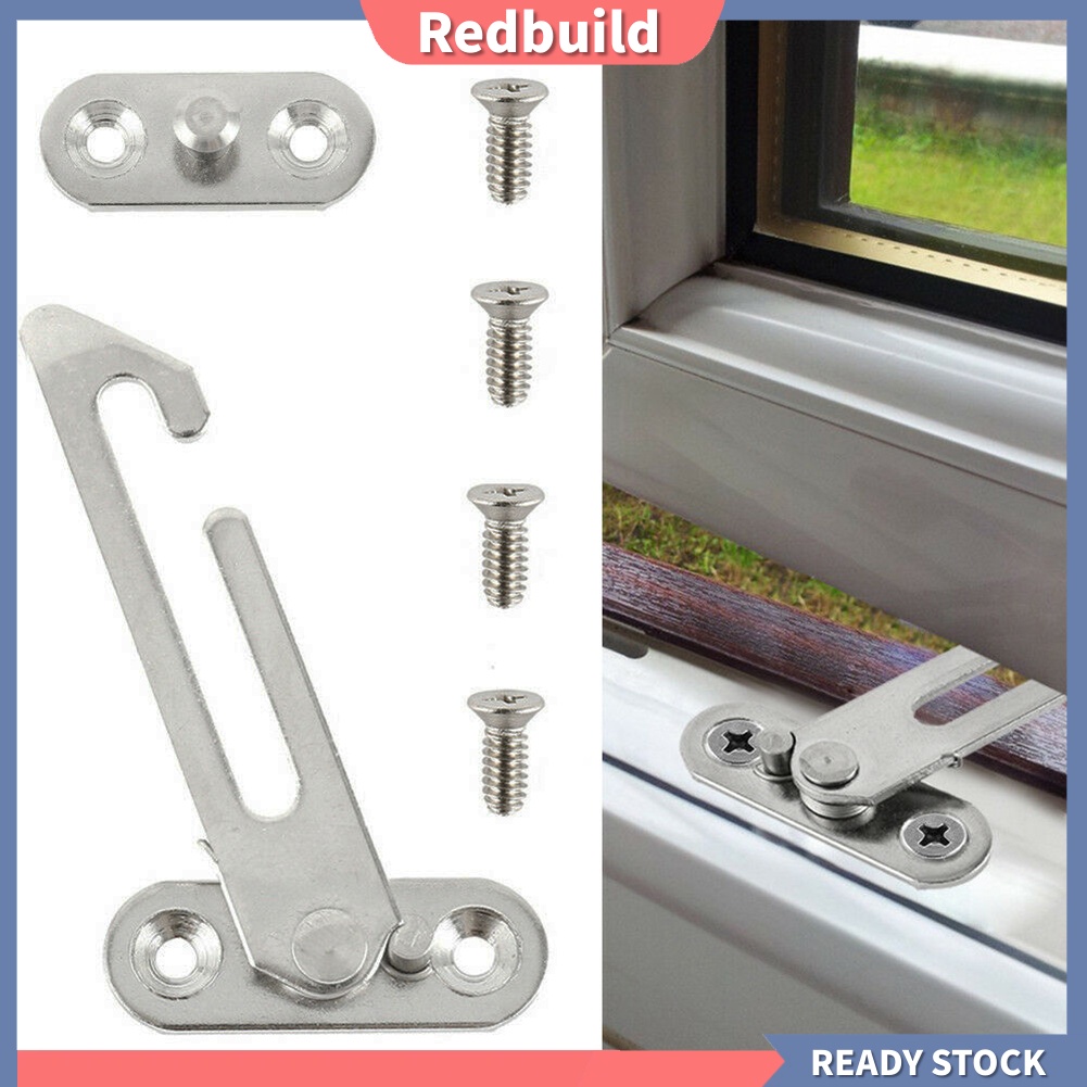 (redbuild) Stainless Steel Security Window Catch Restrictor Home Kids ...