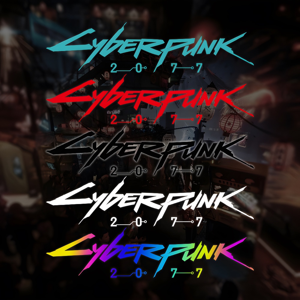 Cyberpunk 2077 Logo Reflective Waterproof Stickers Decor Car Motorcycle ...