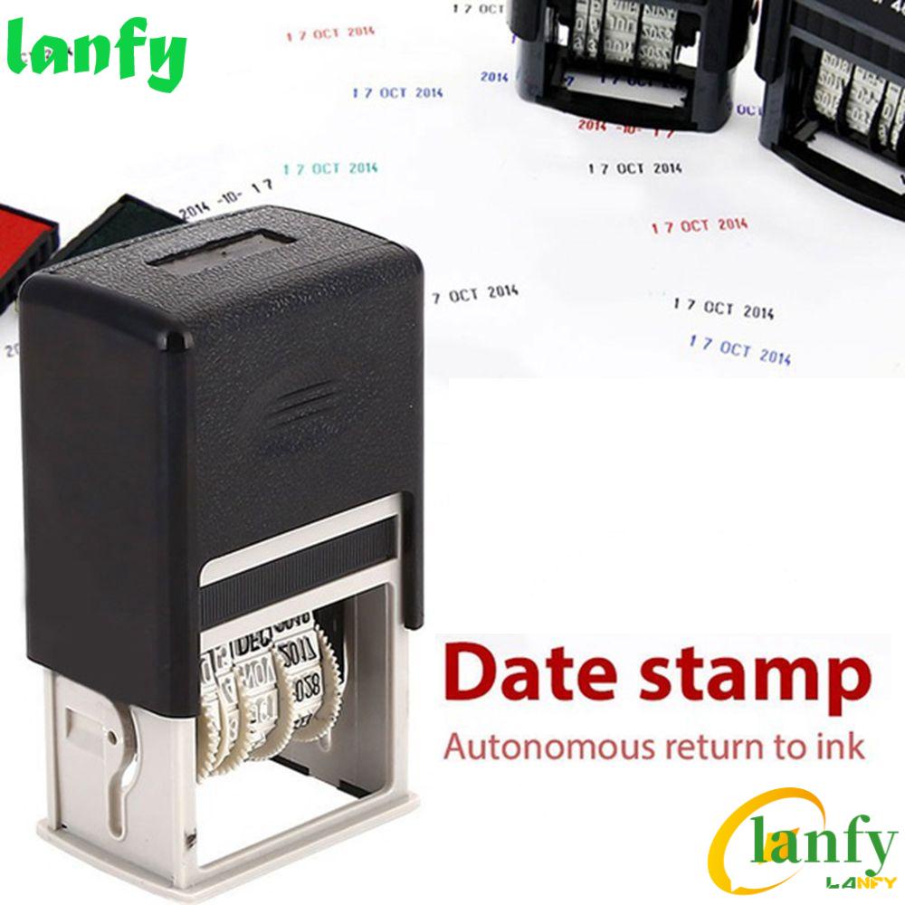 LANFY Dater Date Stamps Words Mud Set Office Supplies Wheel English ABS ...