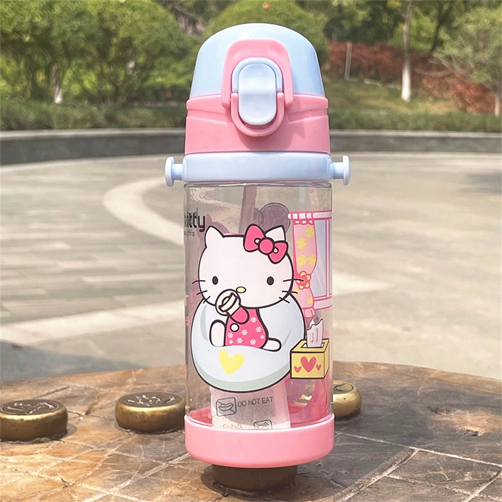 550ml Kawaii Sanrio Water Bottle Kuromi Cinnamoroll Cartoon Anime Glass ...