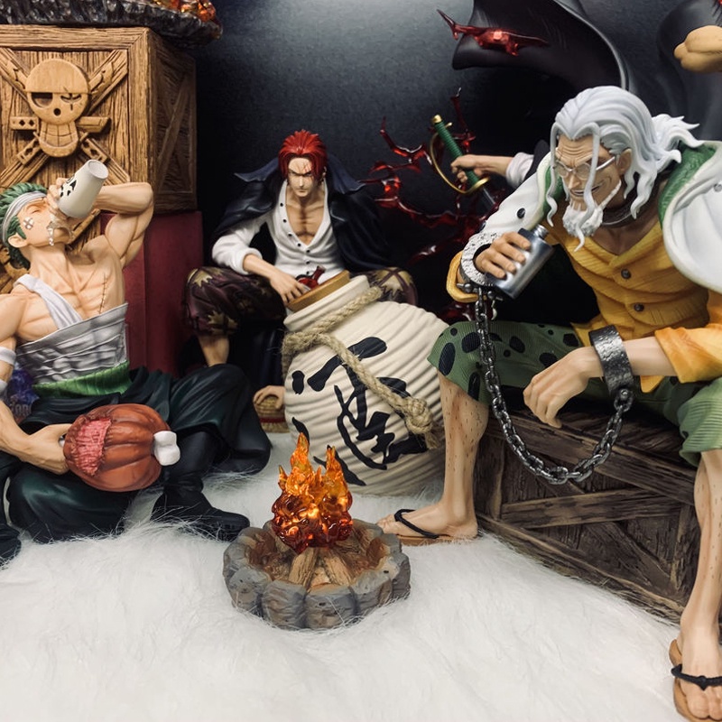 17cm One Piece Figure Silvers Rayleigh Special Bonfire Delivery Action ...