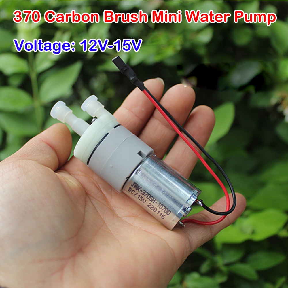 Dc 12V 14.4V 70MA Mini Electric Diaphragm Water Pump 370 Motor Carbon ...