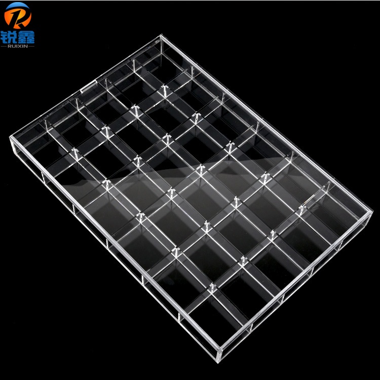 [An Luoyi] Acrylic Grid Tray with Lid 30 Grid Storage Box Jewelry Box ...