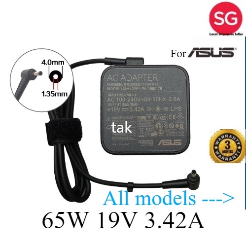 [SG] 65W 19V 3.42A for ASUS AC Adapter Charger Power ADP-65GD PA-1650 ...