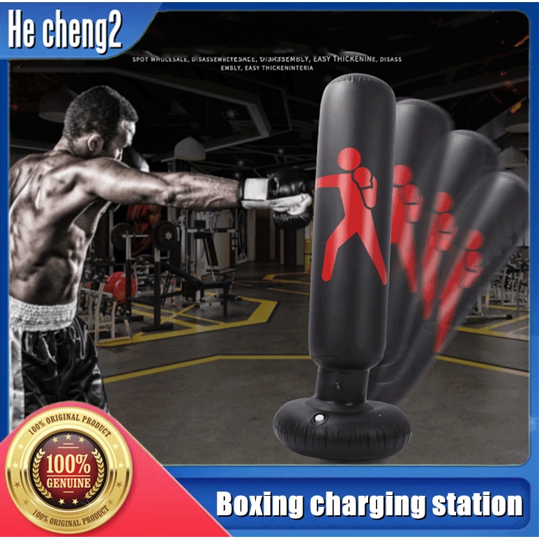 Fitness Kicking Boxing Punch Bag Bounce Back Sandbag Inflatable Tumbler ...