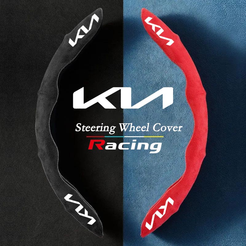Kia Car Steering Wheel Cover Suede Leather for Morning Seltos K2 K3 K5 ...