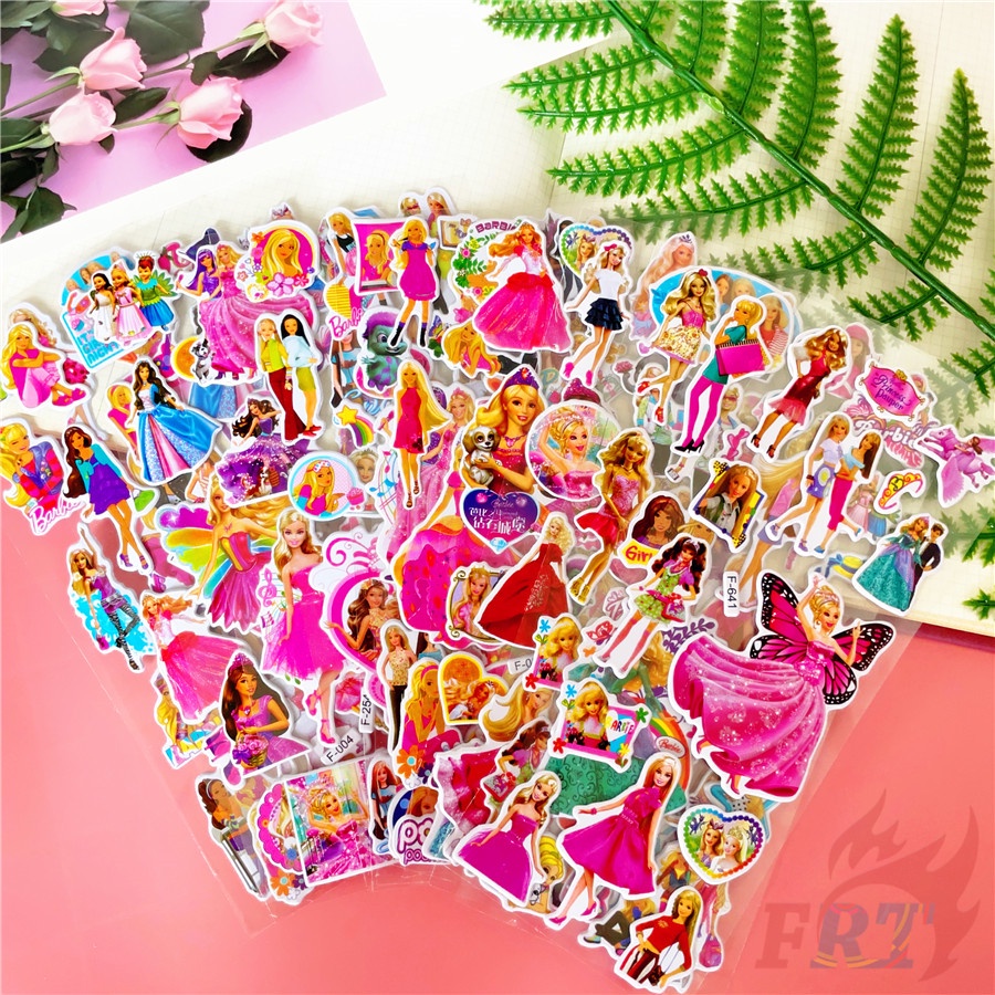 12Sheets/set Barbie Series 01 DIY Rewards Sticker Cartoon 3D Puffy ...