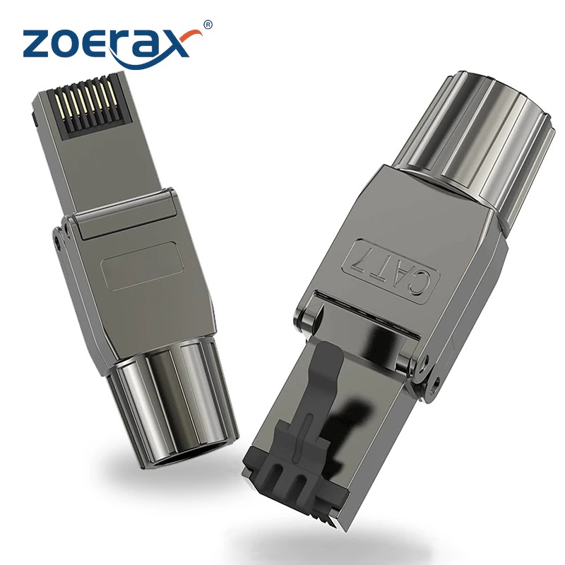 ZoeRax Cat8 Cat7 Cat6a Connectors RJ45 Tool Free Industrial Ethernet ...