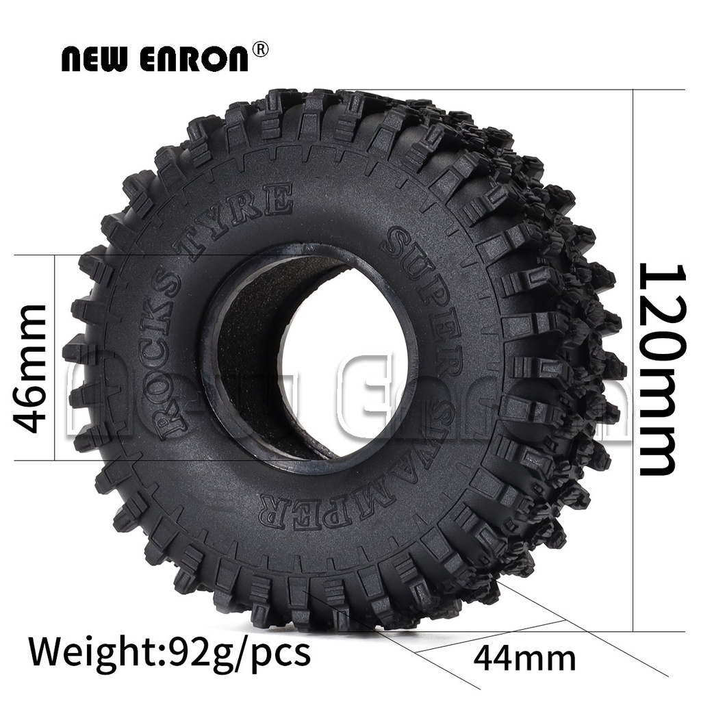 4Pc 1.9" Super Swamper Rocks RC Tyre 120mm Rubber Wheel Tire 1.9 inch ...