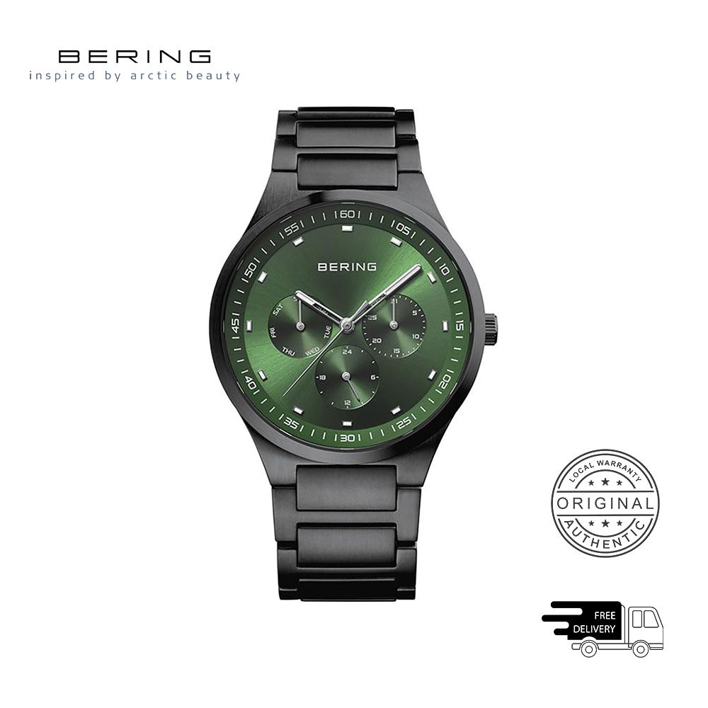 Bering Classic Green Men's Watch 11740-728 | Shopee Singapore