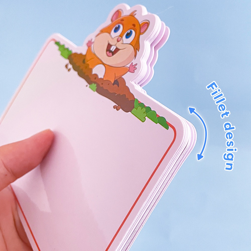 Cartoon Dry Erase Blank Cards Kids English Vocabulary Study Cards ...