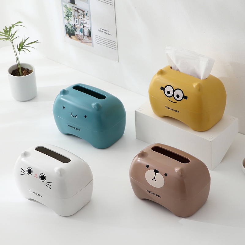Cute Cartoon Tissue Box Multifunctional Desktop | Shopee Singapore