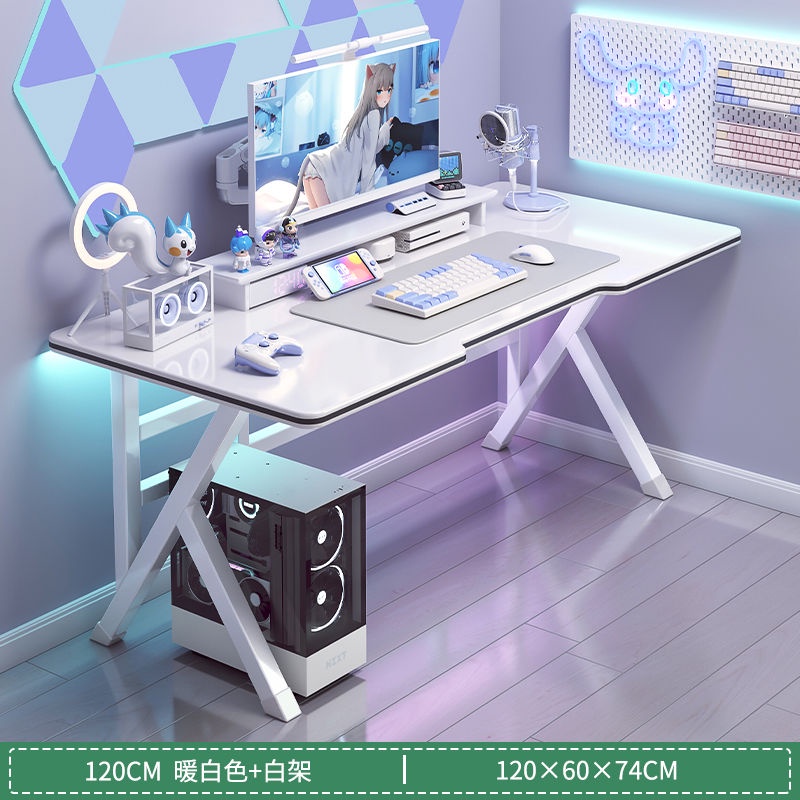 Desktop Computer Desk White Game Tables Internet Celebrity Anchor Live ...