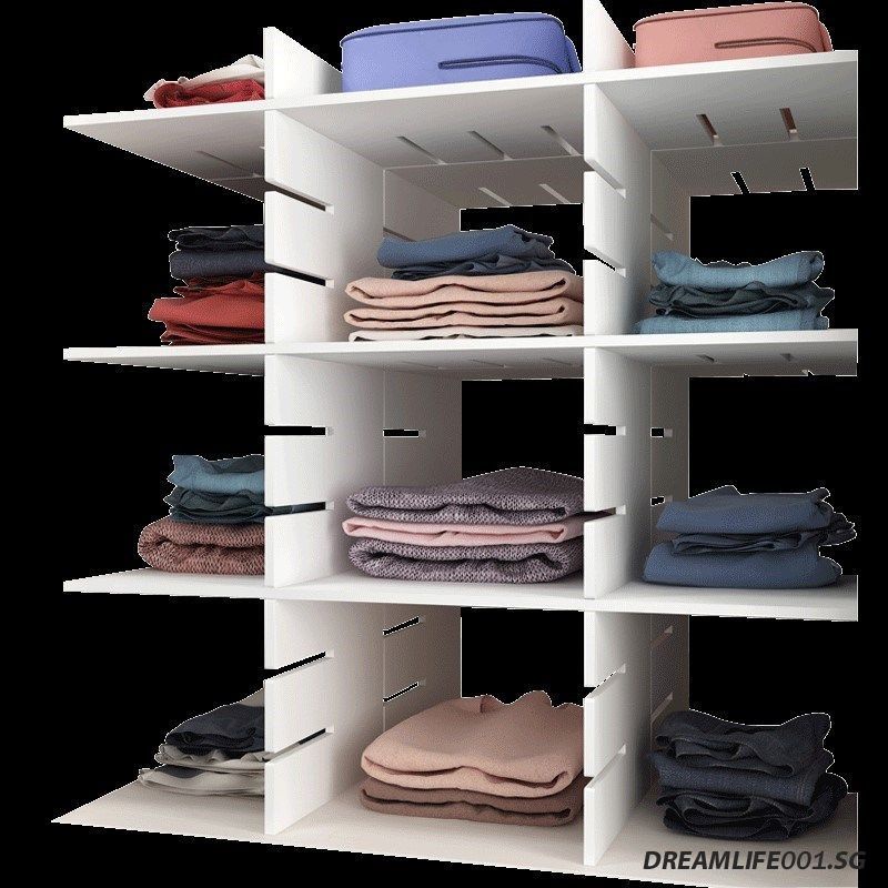 Wardrobe Dividers Free Combination Of Organising Shelves Dormitory ...