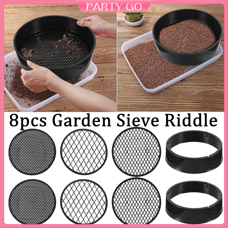 [READY STOCK] Soil Sifter Tool Shaker Seeds Sieve Mesh Garden Riddle ...