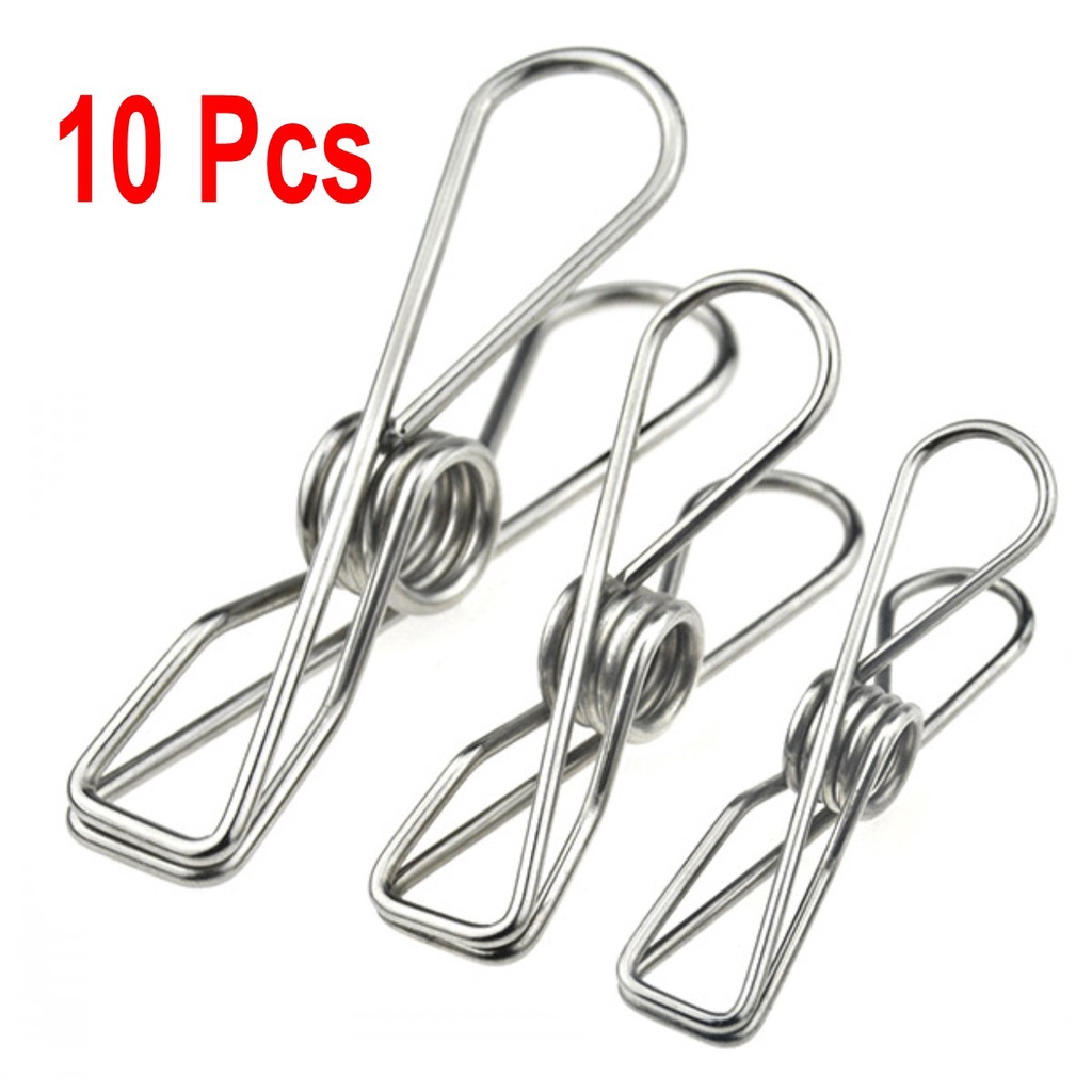 10pcs Pcs Stainless Steel Wire Clip, Multi-Function Clip, Utility Clip ...