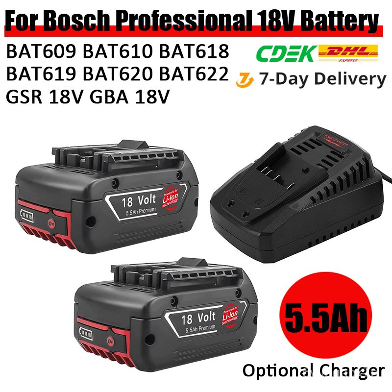 BAT609 BAT610 BAT618 BAT619 18V 5500mAh Lithium Ion Baery Replacement ...