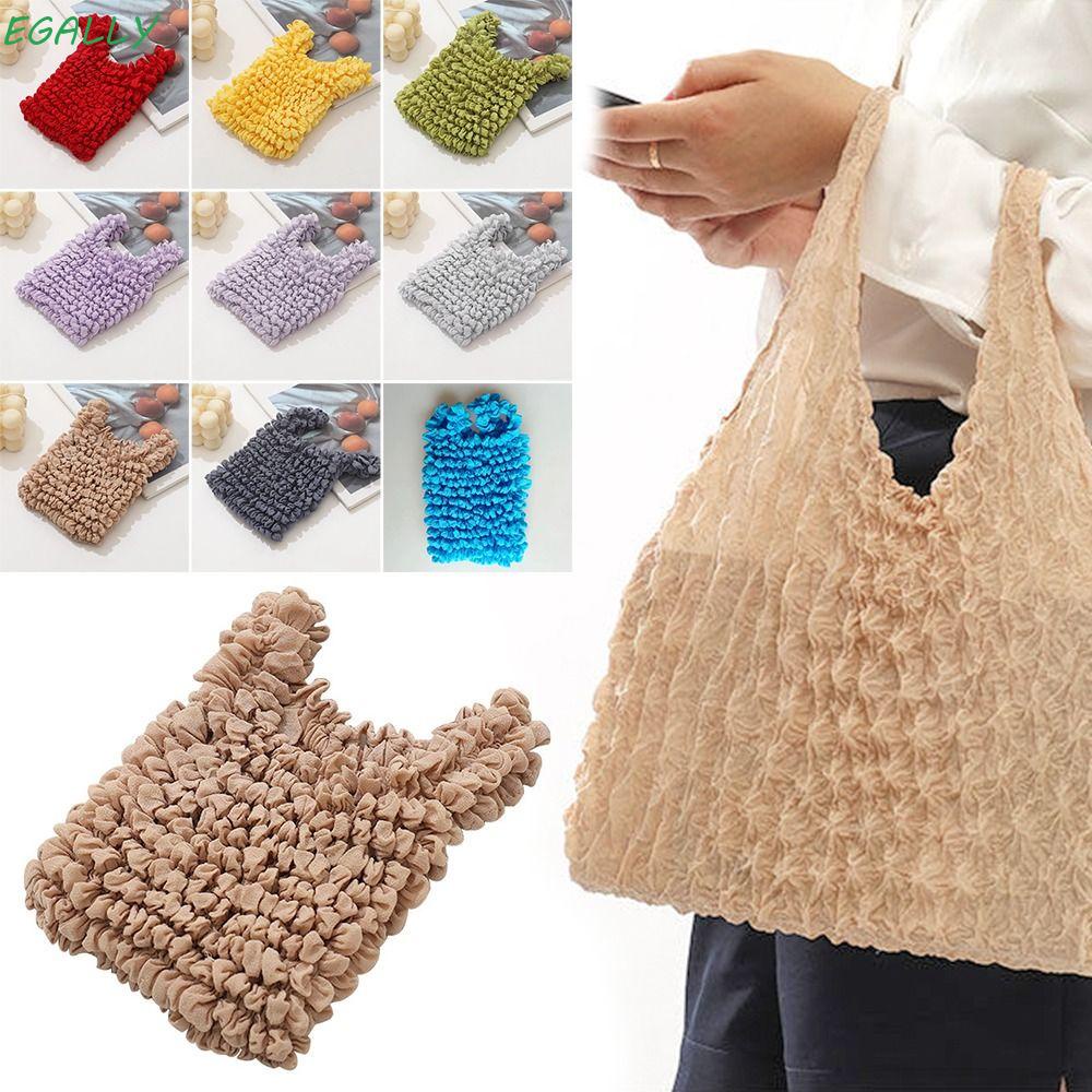 EGALLY Fold Pleated Storage Bag Multi Purpose Bubble Elastic Paddy Bag ...