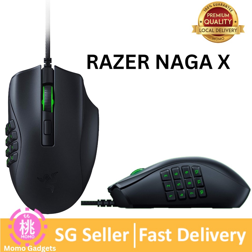 Razer Naga X Wired MMO Gaming Mouse: 18K DPI Optical Sensor - 2nd-gen ...