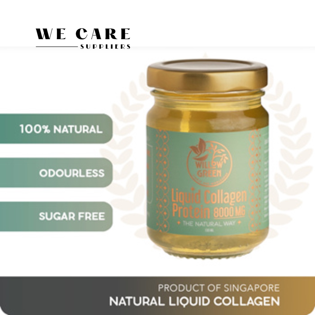 Willow Green Liquid Collagen 8000mg | Fat, Cholesterol and Sugar Free ...