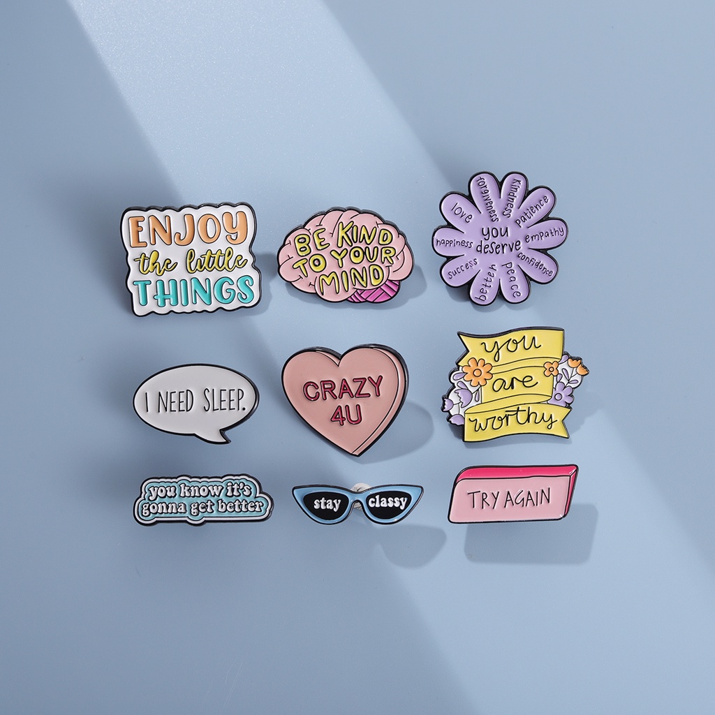 Flower Texts Quotes Inspiring Enamel Pins Heart Crazy Inspirational ...