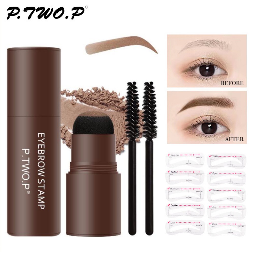 P.TWO.P Eyebrow Stamp Stencil Kit One Step Brow Stamp Shaping Kit ...