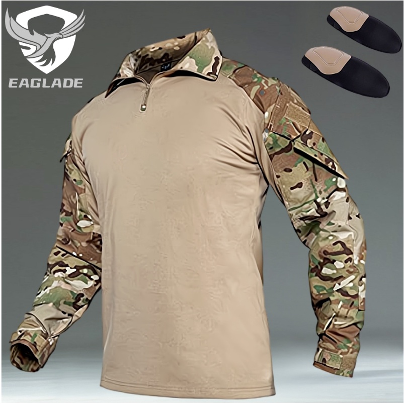 EAGLADE Tactical Frog Long Shirt YDJX-G2-HXLT In CP Stretchable Protect ...