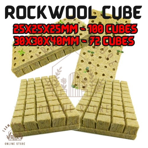 Rockwool 72/100 Cubes Aquaponic Germination Rockwool Hydroponic Rockwool with Holes Hydroponik ...