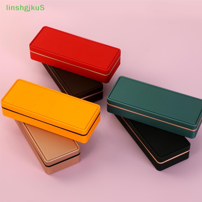 [linshgjkuS] Multicolor Tinplate Rectangular Storage Box Container with ...