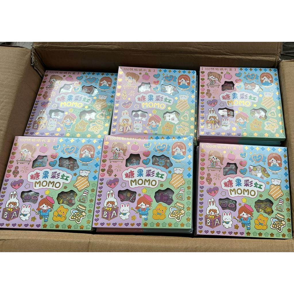 Momo Stickers Mix Colors Momo Rainbow Stickers (100PCS) 4 Colors ...