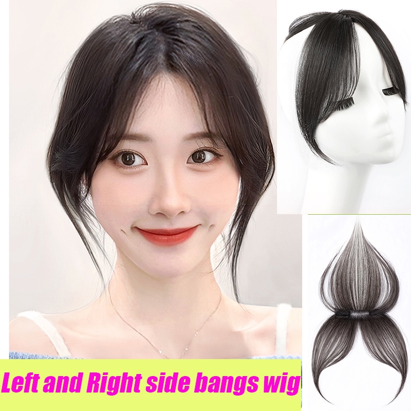 Wig Bangs Left and Right Side Wig Bangs Split Bangs Hair Wigs Extension ...