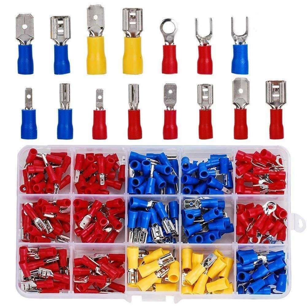 280 pcs Wire and Cable Connector Kit Butt Ring Ring Lug Kit Crimp Tool ...