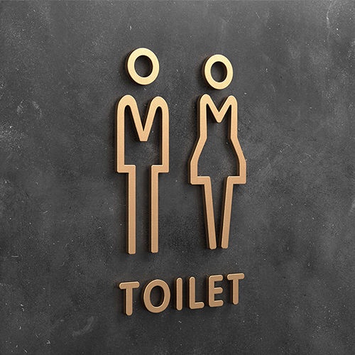 3d Sign Toilet WC Washroom Acrylic Sign 洗手间标识 卫生间指示牌A82 | Shopee Singapore