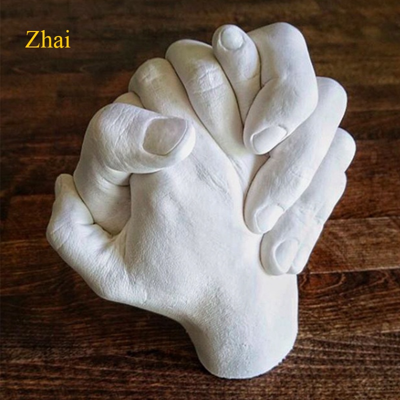 DIY hand cast plaster sculptures model for couples crafts materials ...