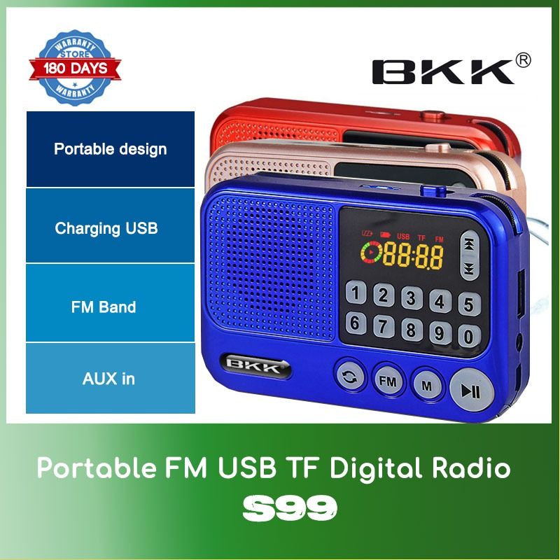 BKK S99 Portable FM USB TF Digital Radio WITH 6 MONTHS SHOP WARRANTY ...