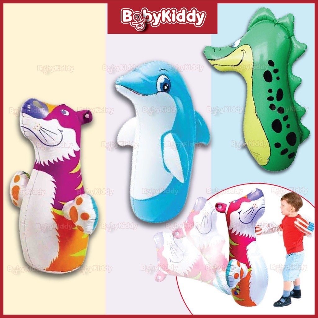 80cm Kids Inflatable Boxer 3D Boxing Punching Tumbler Punch Bop Bag ...