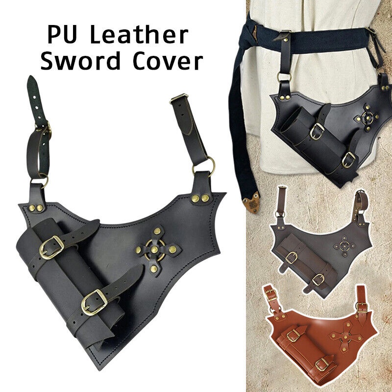 Medieval Leather Sling Warrior Waist Scabbard Vintage Cosplay Sword ...