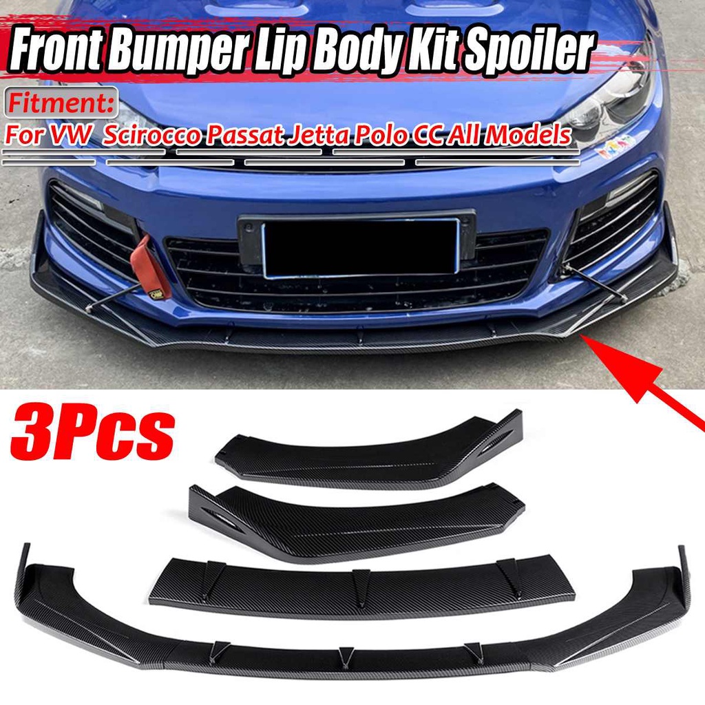 Golf Front Lip Car Front Bumper Splitter Spoiler Lip Body Kit For VW ...