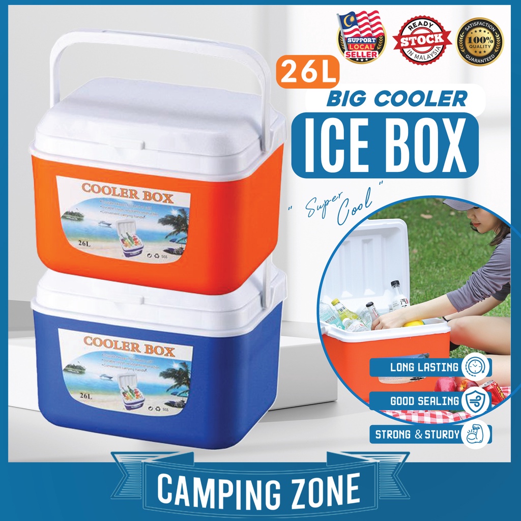 26L Big Cooler Ice Box for Camping Drink Fishing Picnic Heavy Duty ...